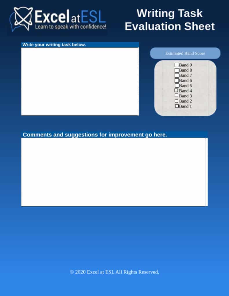 Writing Task Correction and Feedback – Excel at ESL – The IELTS Authority